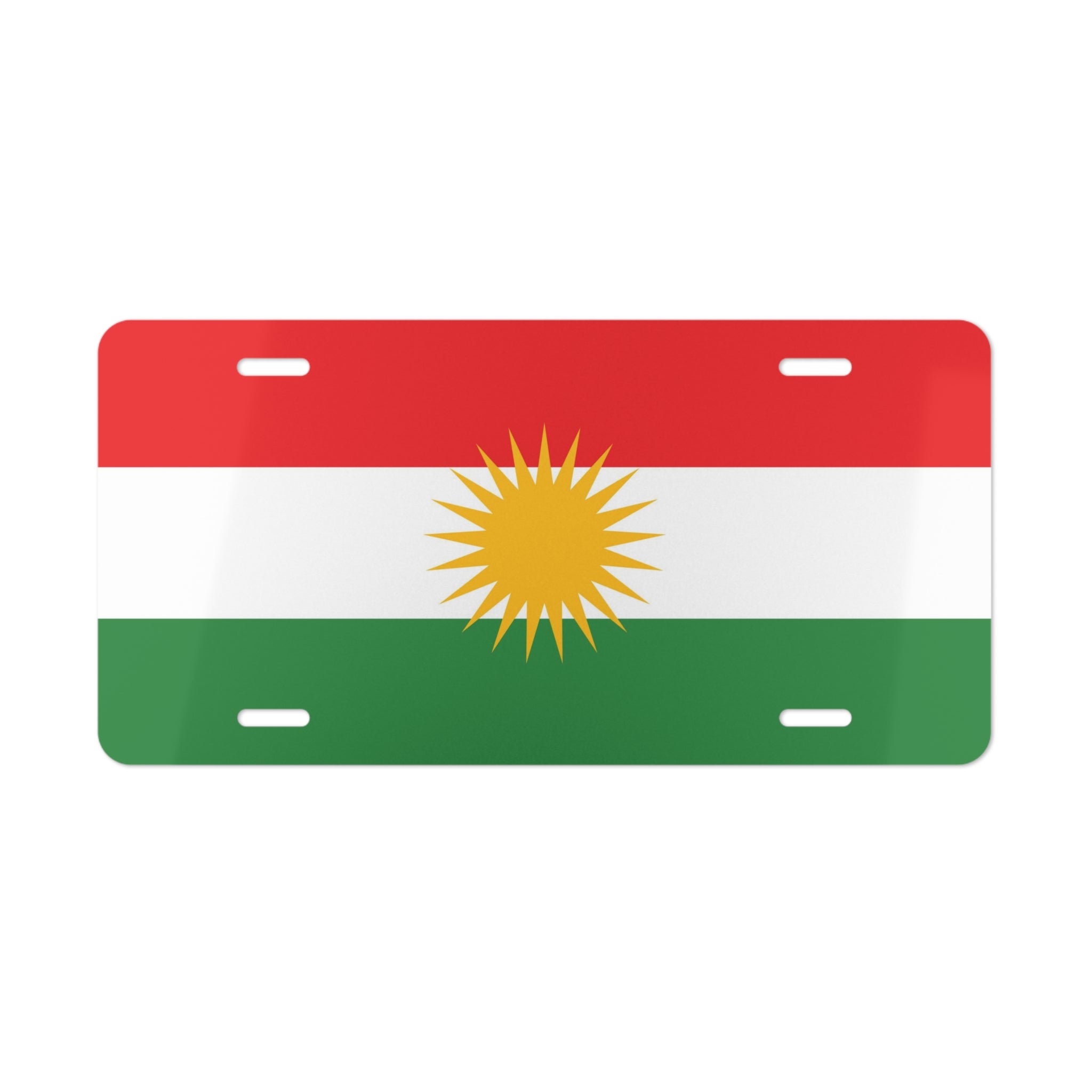 Kurdistan Flag Vanity Plate – Cultics